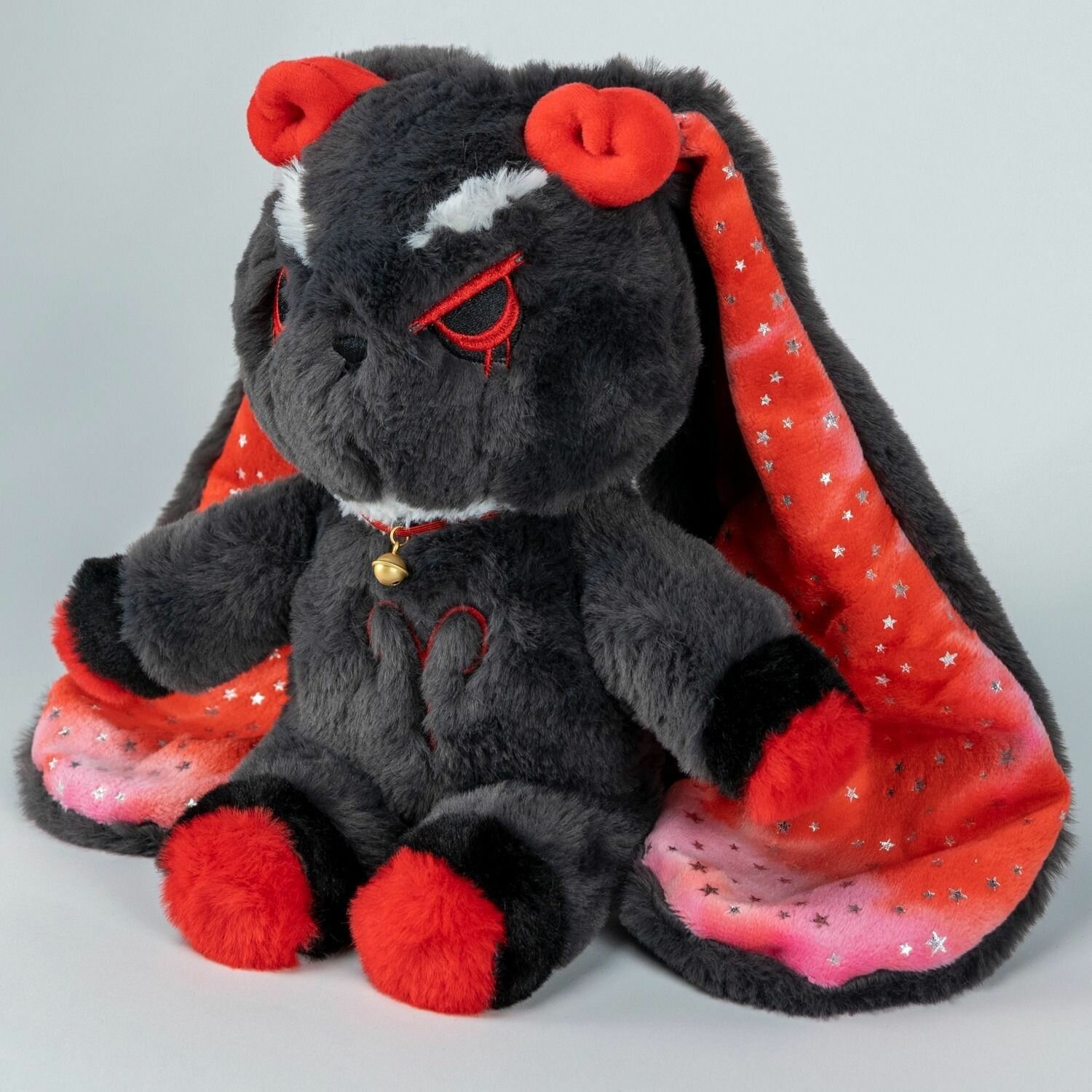 Плюшевая игрушка Plushie Dreadfuls кролик разноглазый, набор большой заяц с двумя мини-кроликами, коллекционный мягкий сувенир для подростков
