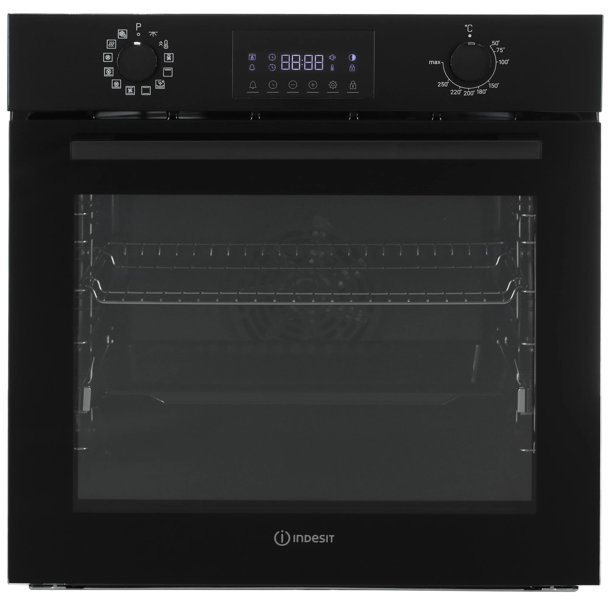 Духовой шкаф электрический INDESIT IBFTE 3841 J BL черный, объем 72 л