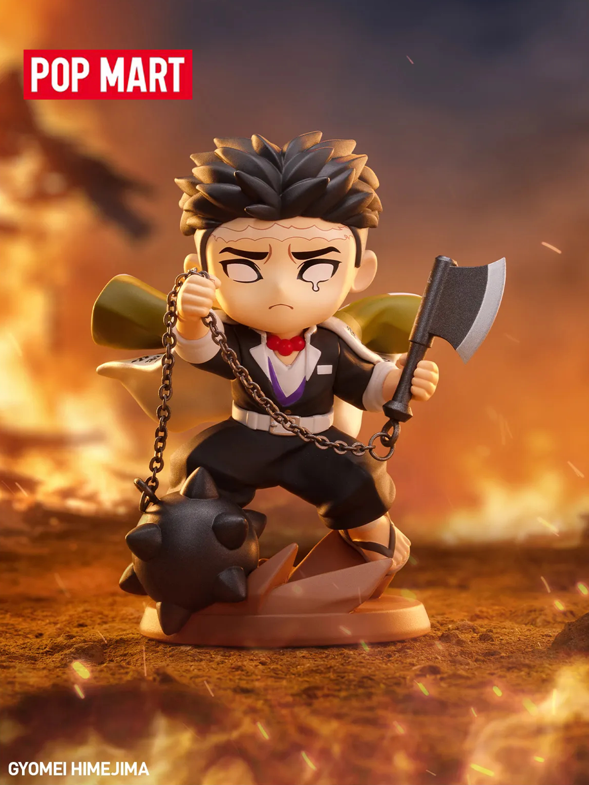 Коллекционная фигурка Слепая коробка POP MART Demon Slayer: Kimetsu no Yaiba Battle Series Figures-GYOMEI HIMEJIMA