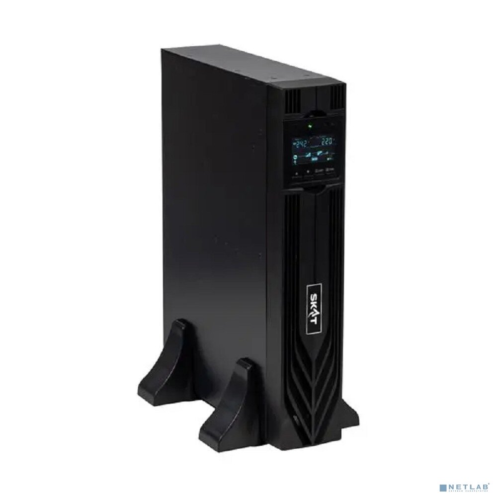 ИБП Бастион SKAT-UPS 1000-RACK-ON-E P3 {Online, синус, 1000ВА/1000 Вт, стойка/на пол, 8xC13, встр. SNMP/USB/RS-232/EPO, без АКБ (2 шт 40-200Ач или SKAT ВС 24/18 или 24/36 RACK), МПТ} (8763)