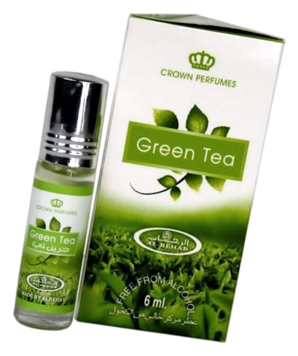 Масляные духи унисекс Al Rehab Green Tea роллер 6 мл - Аль Рехаб Грин Ти