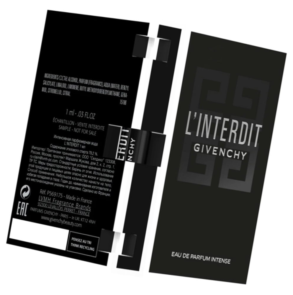 Givenchy L Interdit Absolu парфюмерная вода 1 мл сэмпл женская - Живанши Л Интердит Абсолю аромат миниатюра
