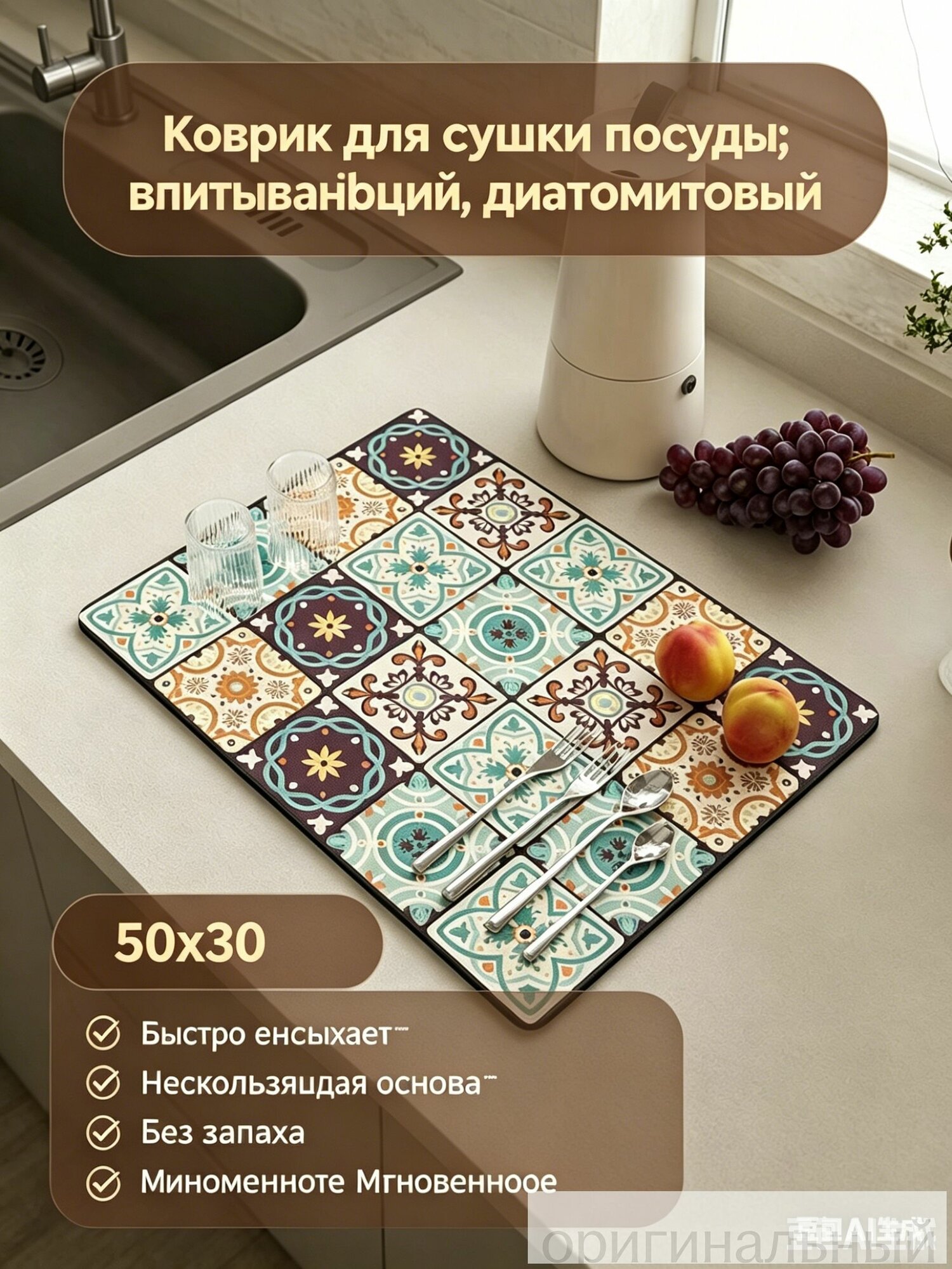 Сушилка для посуды, 50 см х 30 см , 1 шт