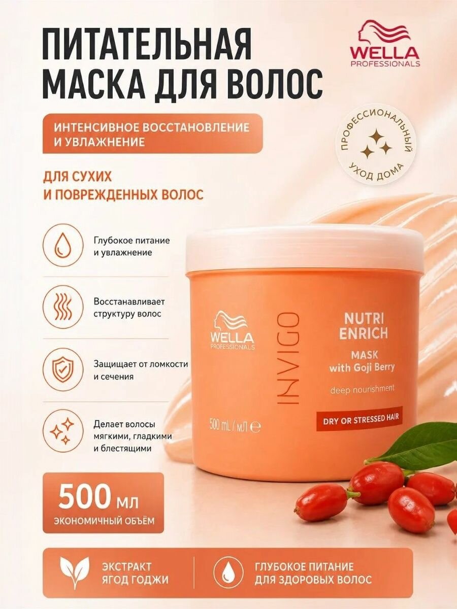Wella Professionals Invigo Nutri Enrich Питательная маска-уход, 500 мл