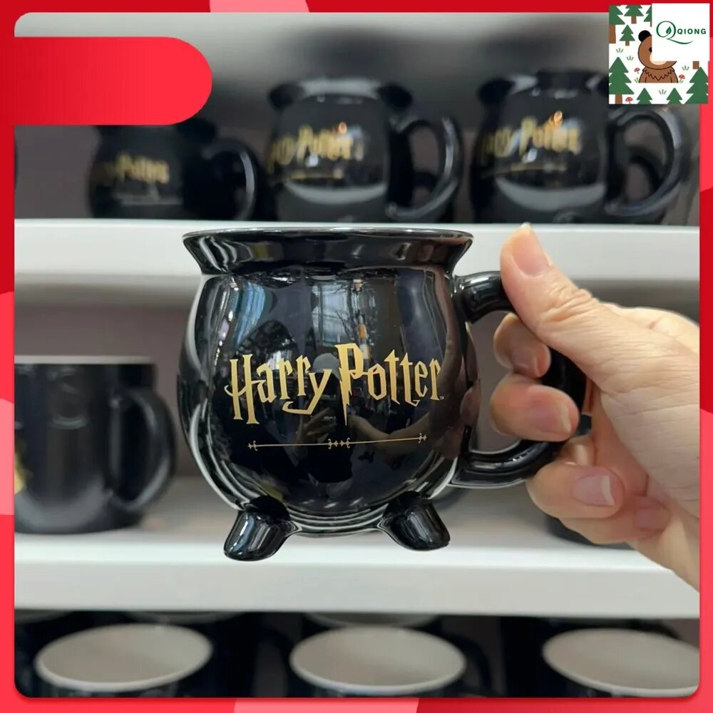 Кружка Harry Potter 350 мл, керамическая, черная, на подставке, 1 шт