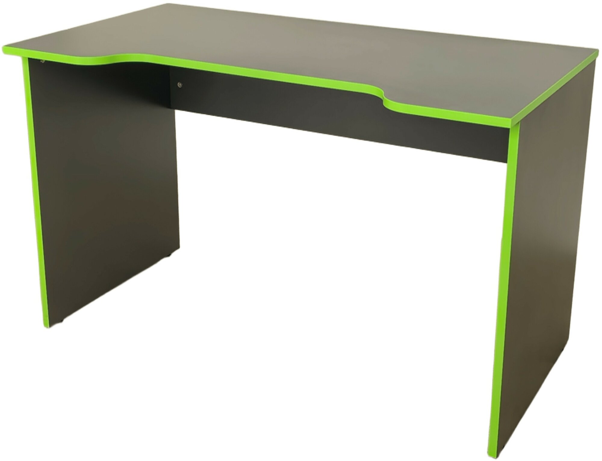 Стол компьютерный URZUS Base, игровой, рабочий, ЛДСП, 120x65x75 см, серый/зеленый
