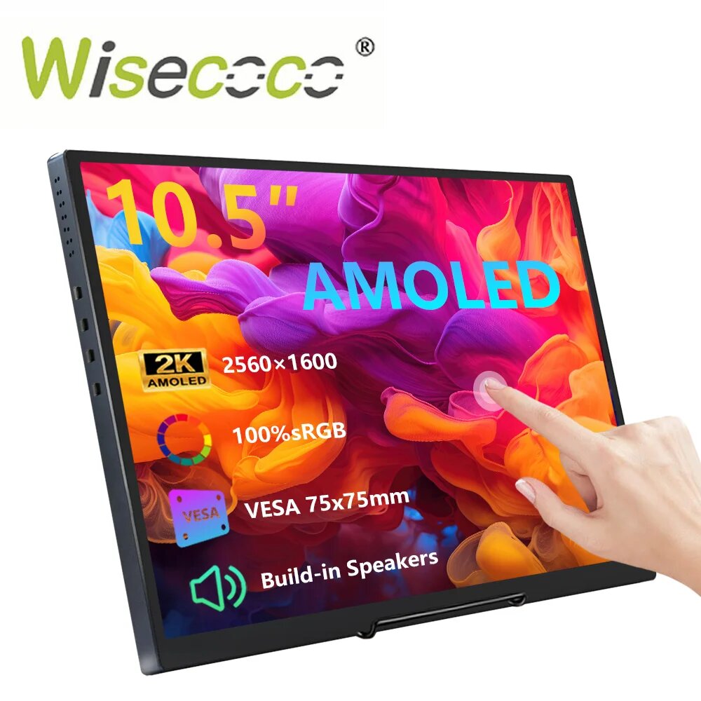 Wisecoco 10,5-дюймовый AMOLED сенсорный монитор