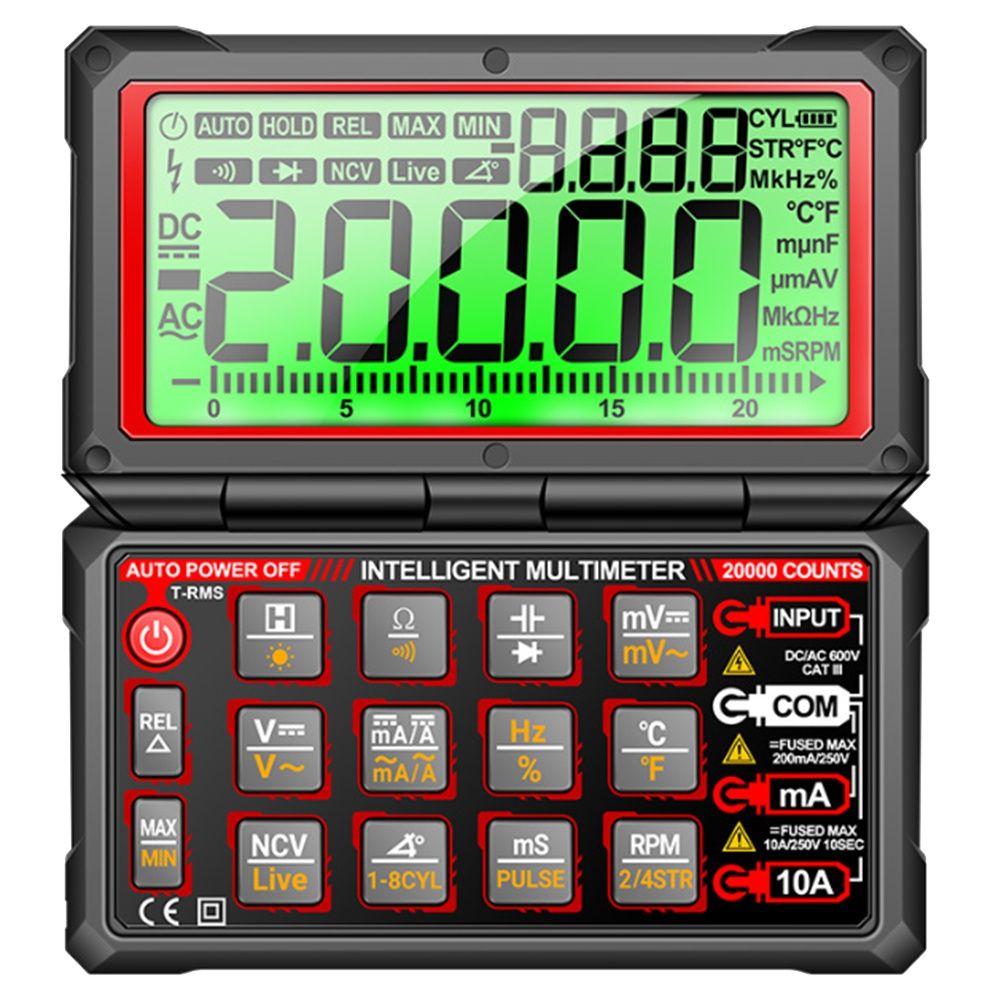 Умный Перезаряжаемый Автомобильный Мультиметр 20000 Count Voltmeter Flip Large Screen Automotive Engines