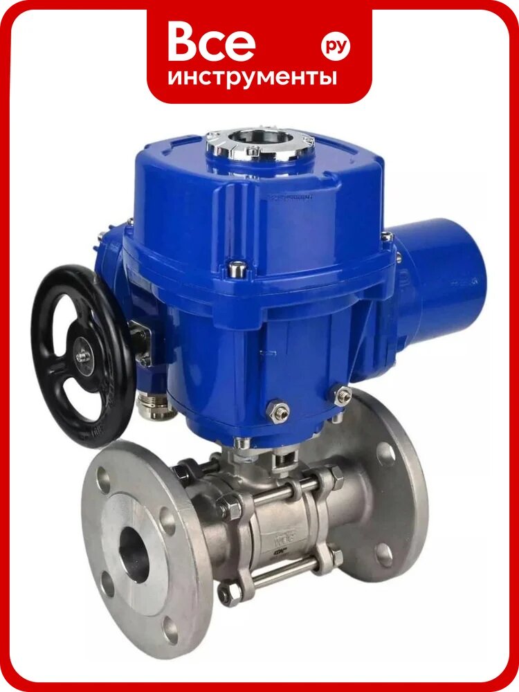 Кран DN-ru кшфпт-iso.304.180 Ду100 Ру16 WDVF, электропривод QT-W (M)-020 220В D160-68497