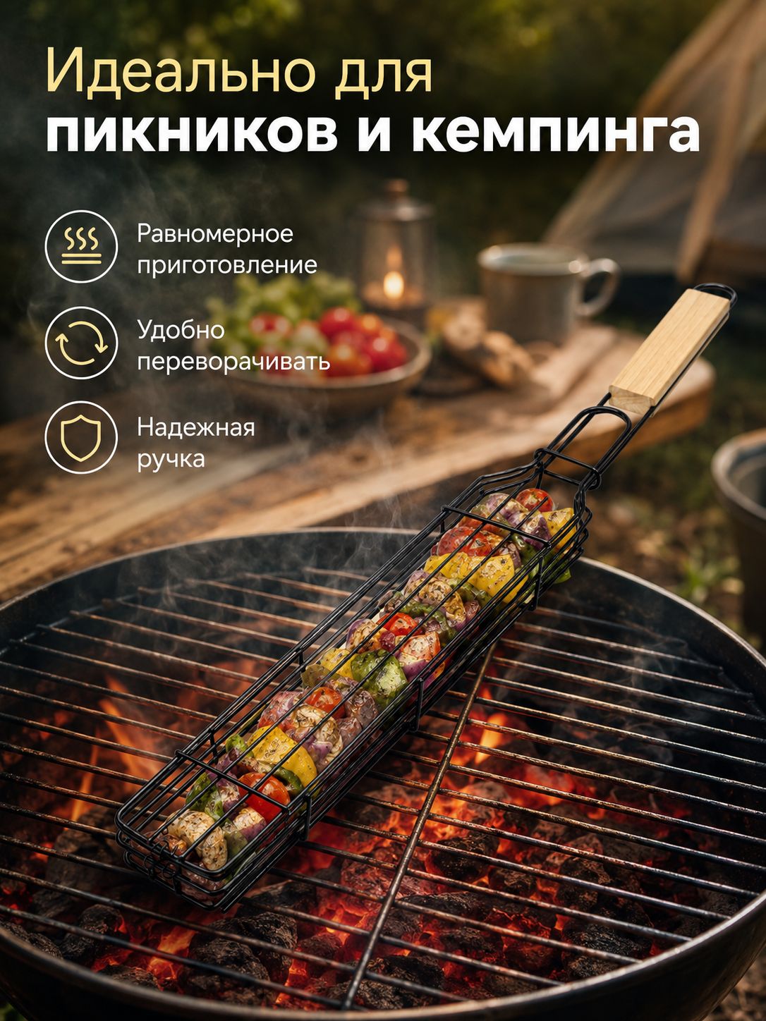Решетка-гриль 27 см x 27 см нержавеющая сталь