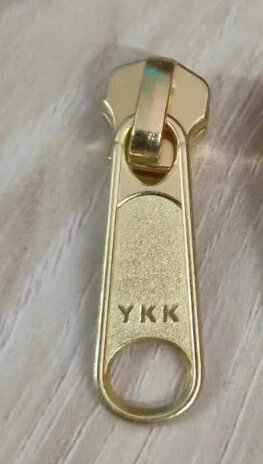 Золотая металлическая цепочка на молнии YKK 10 м для рукоделия size 8, Прозрачный, прозрачный