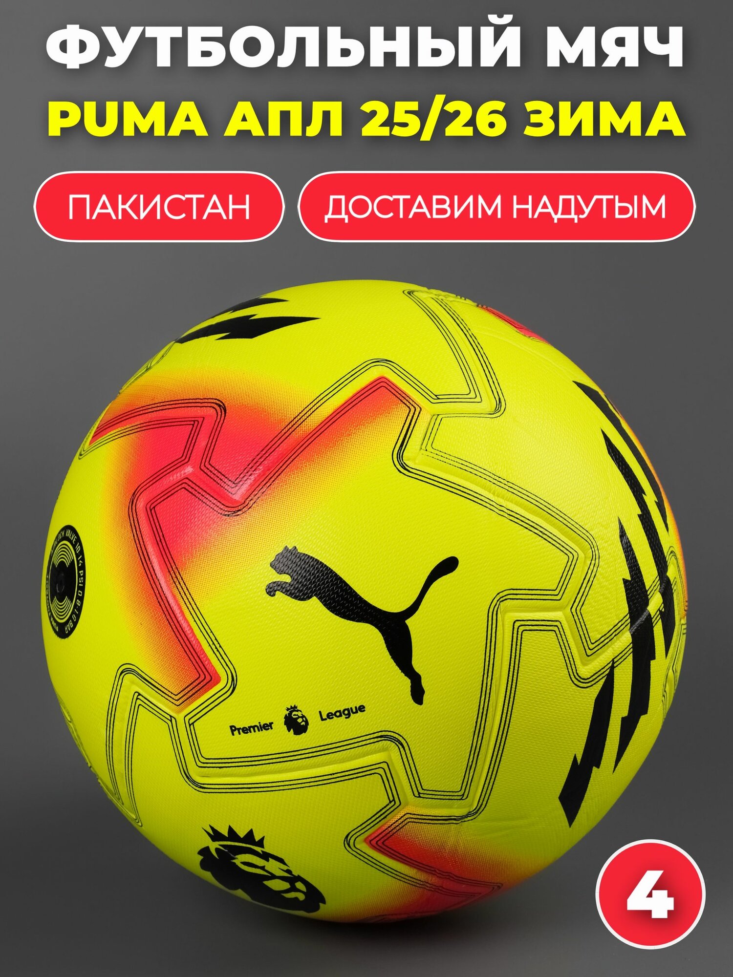 Мяч футбольный профессиональный Premier League