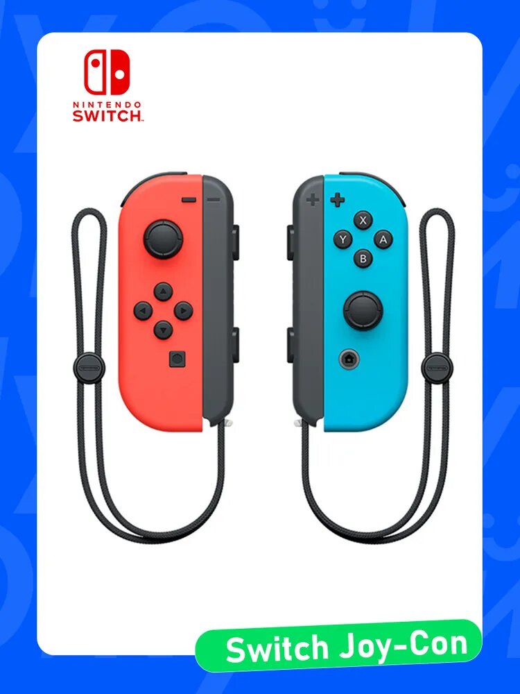 Геймпад Joy-Con для Nintendo Switch, оригинальный, красный/синий