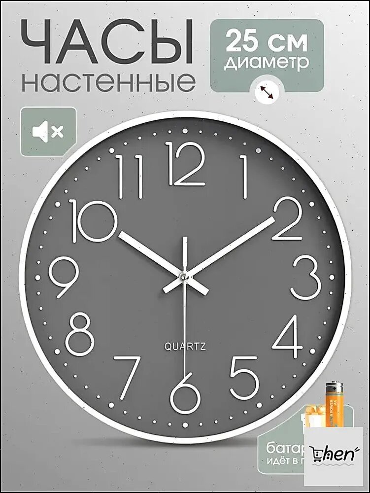 Настенные часы, 25 см х 25 см