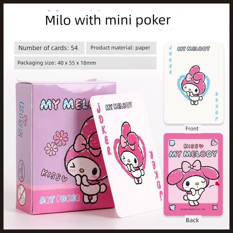 Карточный набор для детей май мелоди обучающая семейная игра мини размер 52 карты