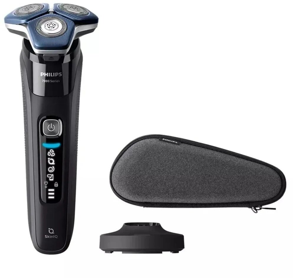 Бритва роторная Philips Series 7000 S7886/35 реж. эл:3 питан: аккум. черный/синий
