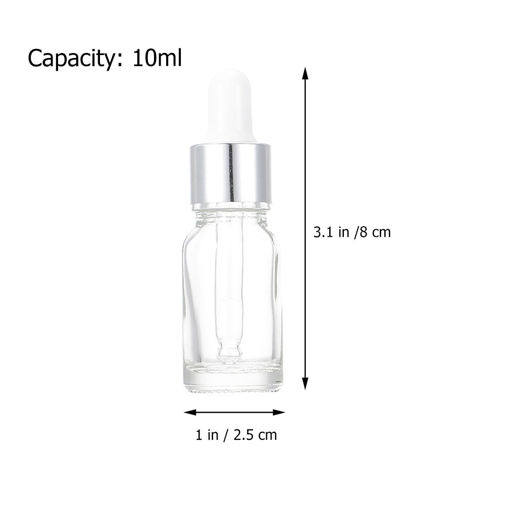 Прозрачные Стеклянные Флаконы С Капельницей 12 Штук 8 00X2 50X2 50Cm