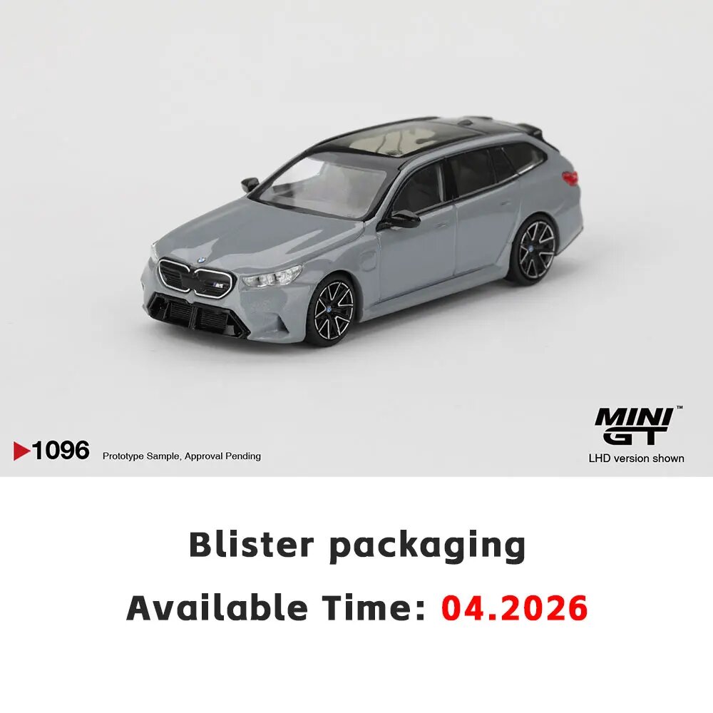 MINIGT 1/64 BMW M5 Touring (G99) Brooklyn Grey Metallic Blister packaging