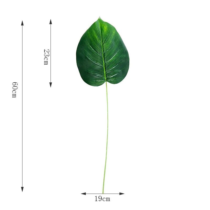 Искусственные листья монстеры Wusmart Green Radish Leaf