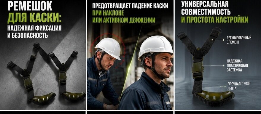2 Штуки Ремень Для Строительного Каскета Простое Конструкция Легкий И Надежный 50x10CM