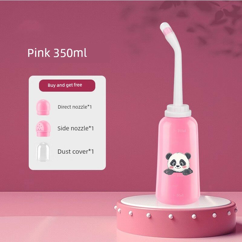 Panda Baby Bottom Washer 350ml Pink Dual-Head для новорожденных девочек и послеродового использования