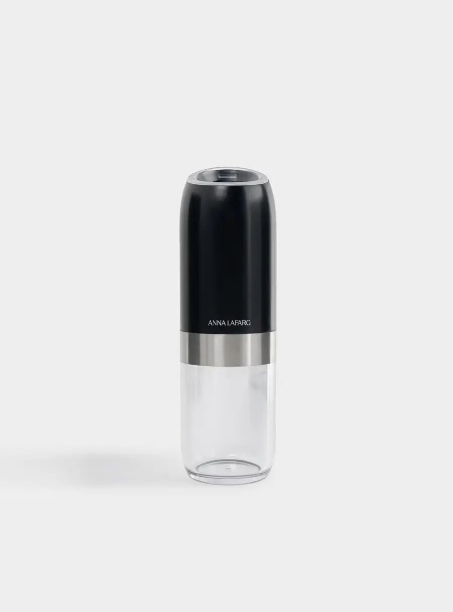 Мельница для специй, 21 см, гравитационная, пластик/акрил, LED W, черная, Gadget