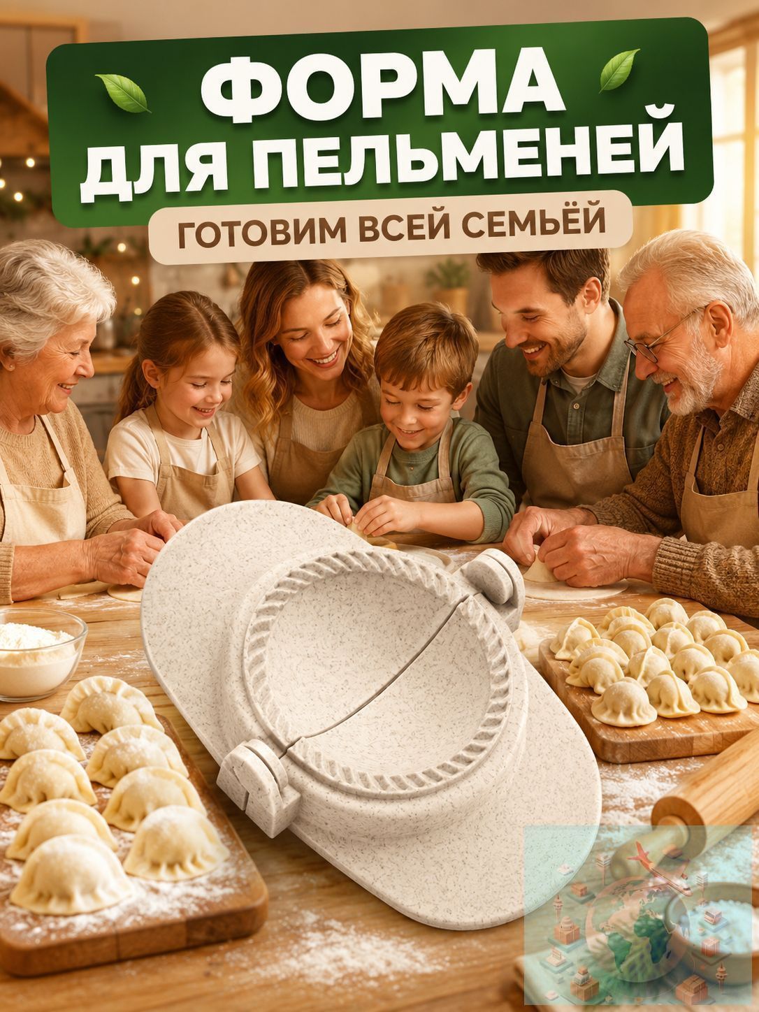 Форма для вареников 1 шт, 6.7 см