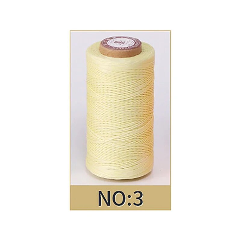 Восковая нить полиэстер желтая NO.3, 50М