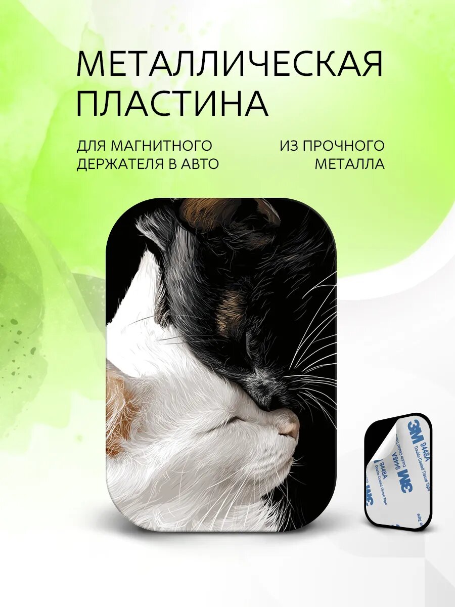 Металлическая пластина для магнитного держателя с принтом
