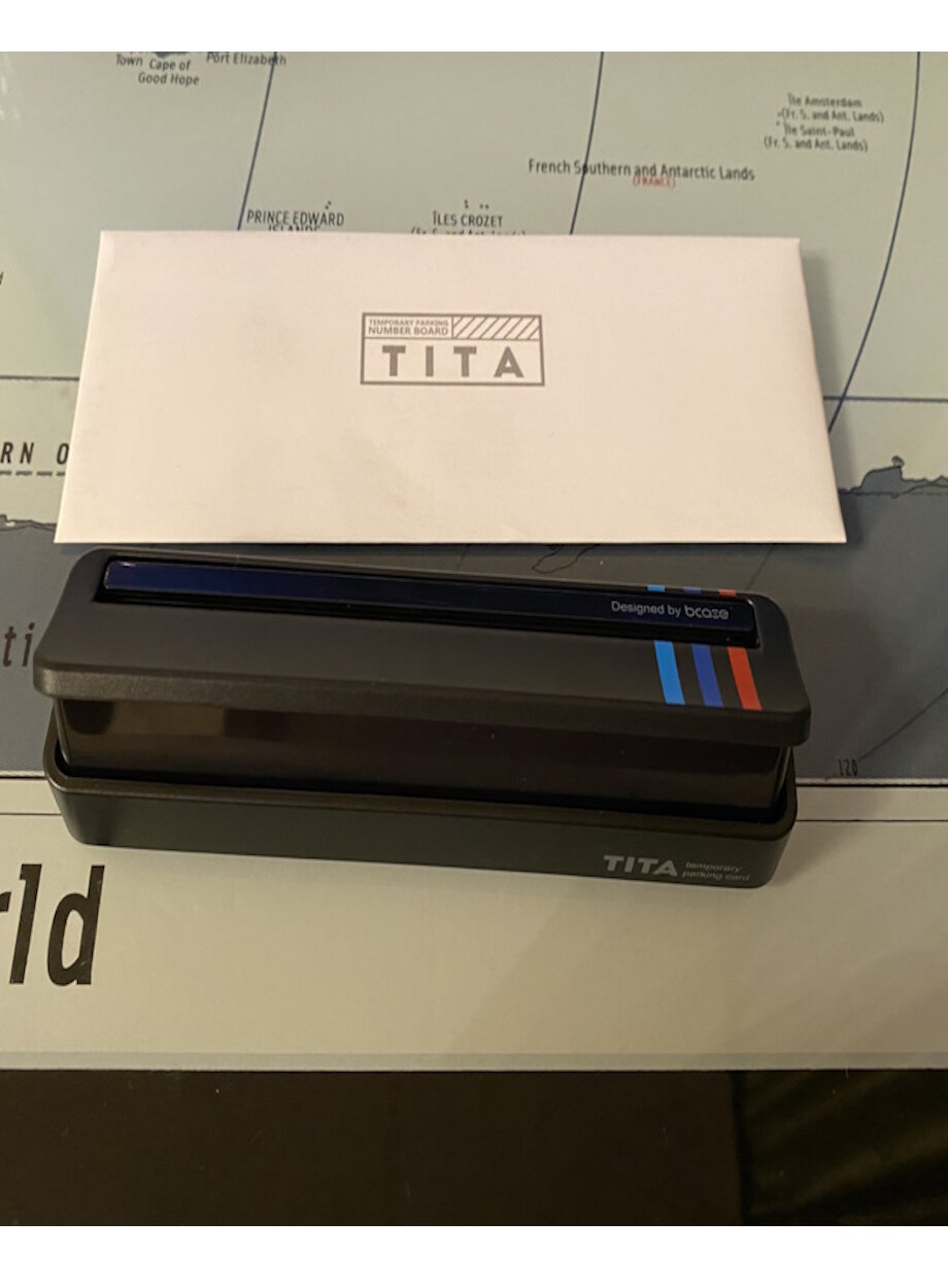 Автовизитка TITA Temporary Parking Card (Special Edition) Black