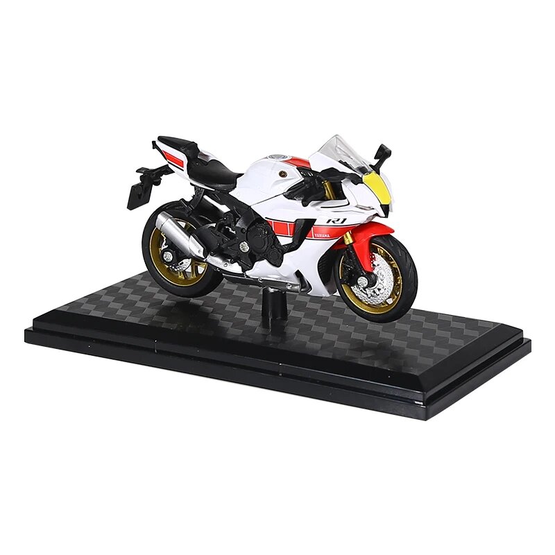 Модель мотоцикла Black Mamba GSX1000R Hayabusa R1 Fireblade 1:18 M18-4B-White