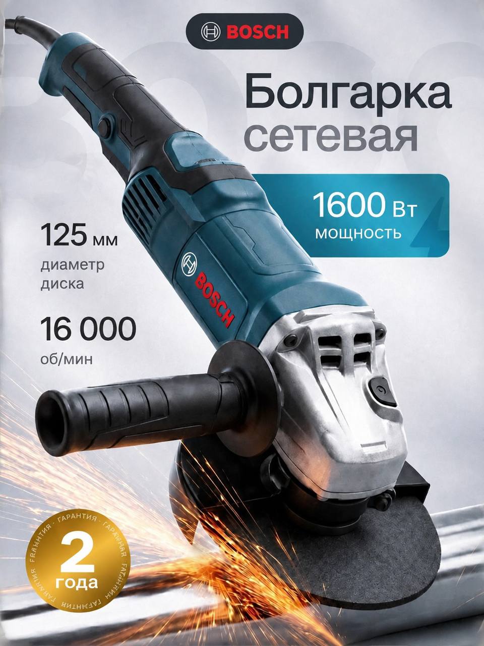 Болгарка электрическая 125 с регулировкой оборотов, Ушм