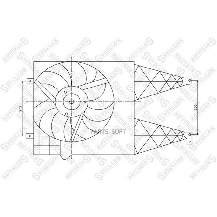 STELLOX 2999011SX 29-99011-SX вентилятор охлаждения !\ VW Polo/Bora/Lupo/Golf, Audi A3 00>