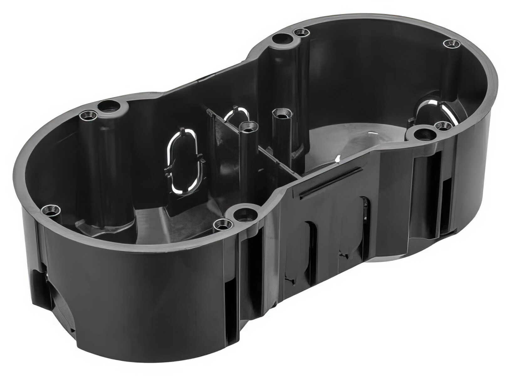 Коробка установочная TDM 2-х местная 141х70х45мм саморезы IP20 черный