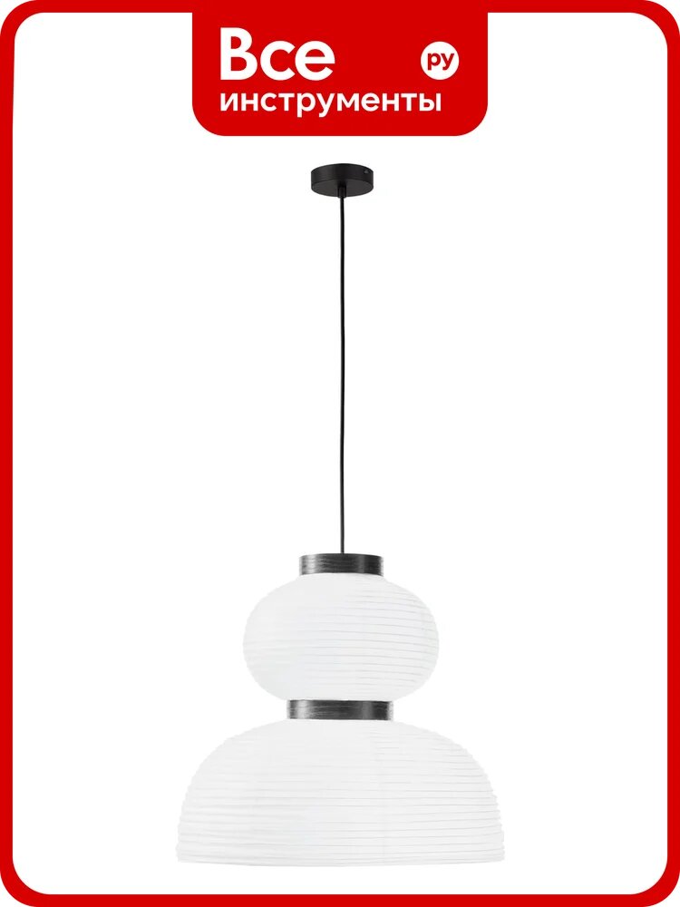 Светильник подвесной EVOLUCE черный/белый D400*H380мм E27 2*60W SLE6021-523-02