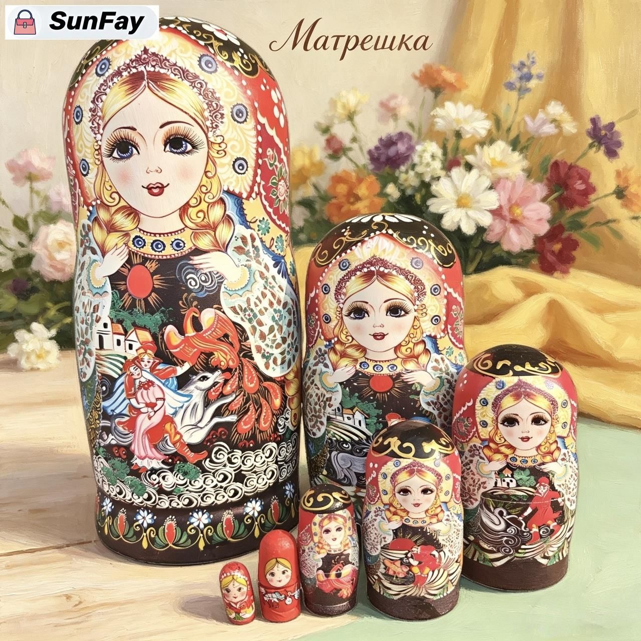 Матрешка 7-слойная, 20 см