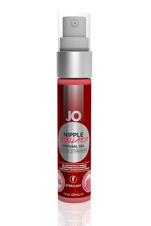 Возбуждающий гель JO Nipple Titillator Electric Strawberry, 30 мл