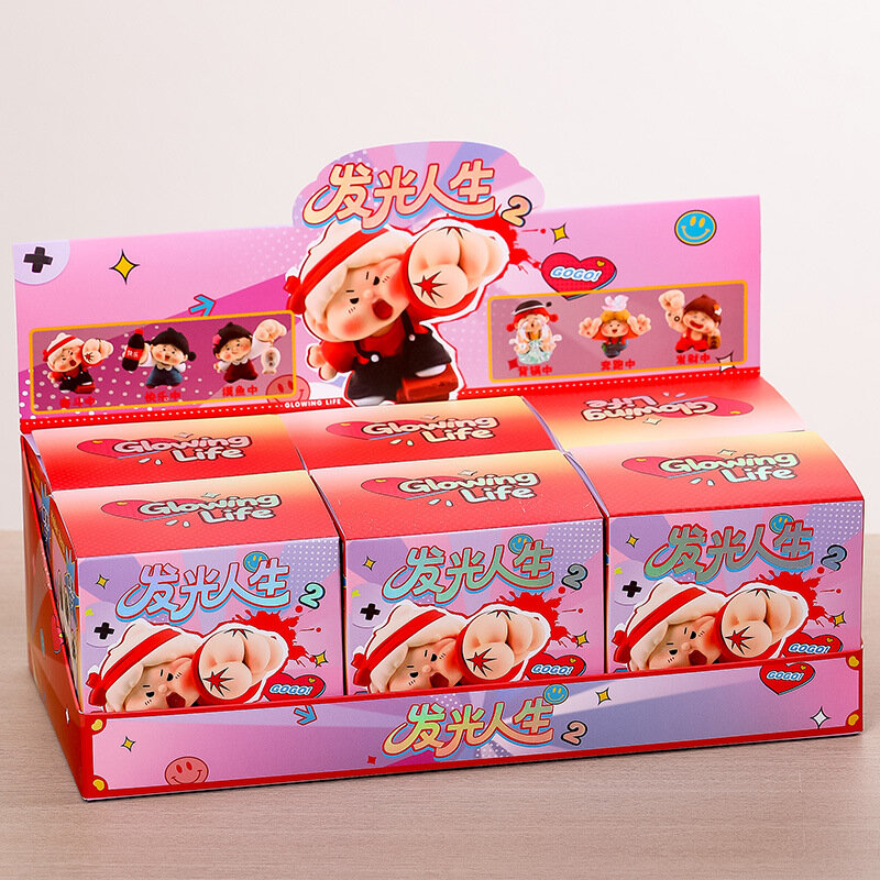 Glowing Life Blind Box Фигурка-игрушка - 6 шт. набор в коробке, декор для стола, снятие стресса, креативный подарок