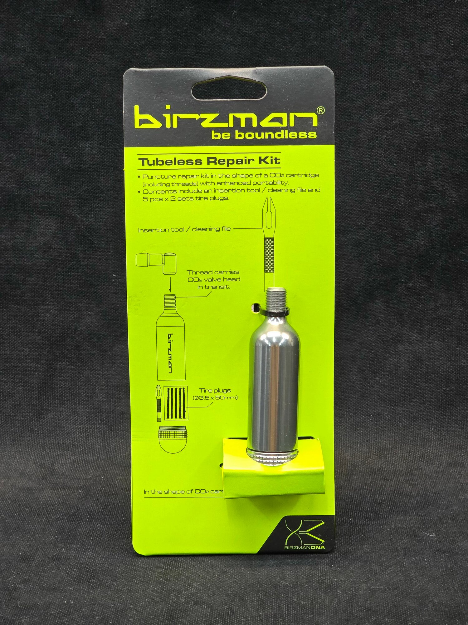 Велоаптечка для бескамерных покрышек Birzman Tubeless Repair Kit, для велосипеда, в футляре