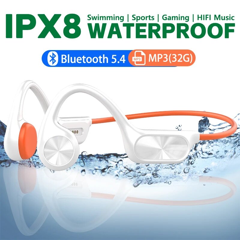 Наушники костной проводимости X7 Pearl White, Bluetooth 5.4