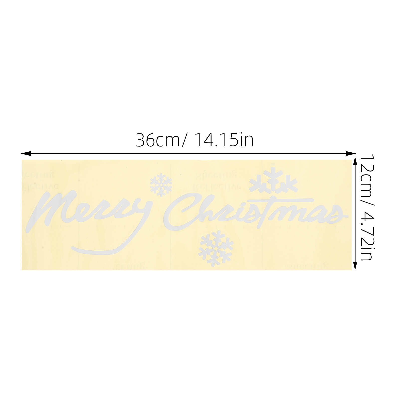 3 Наклейки Merry Christmas Для Авто Окон Удаляемые Праздничные Стикер 36.00X12.00X0.10Cm