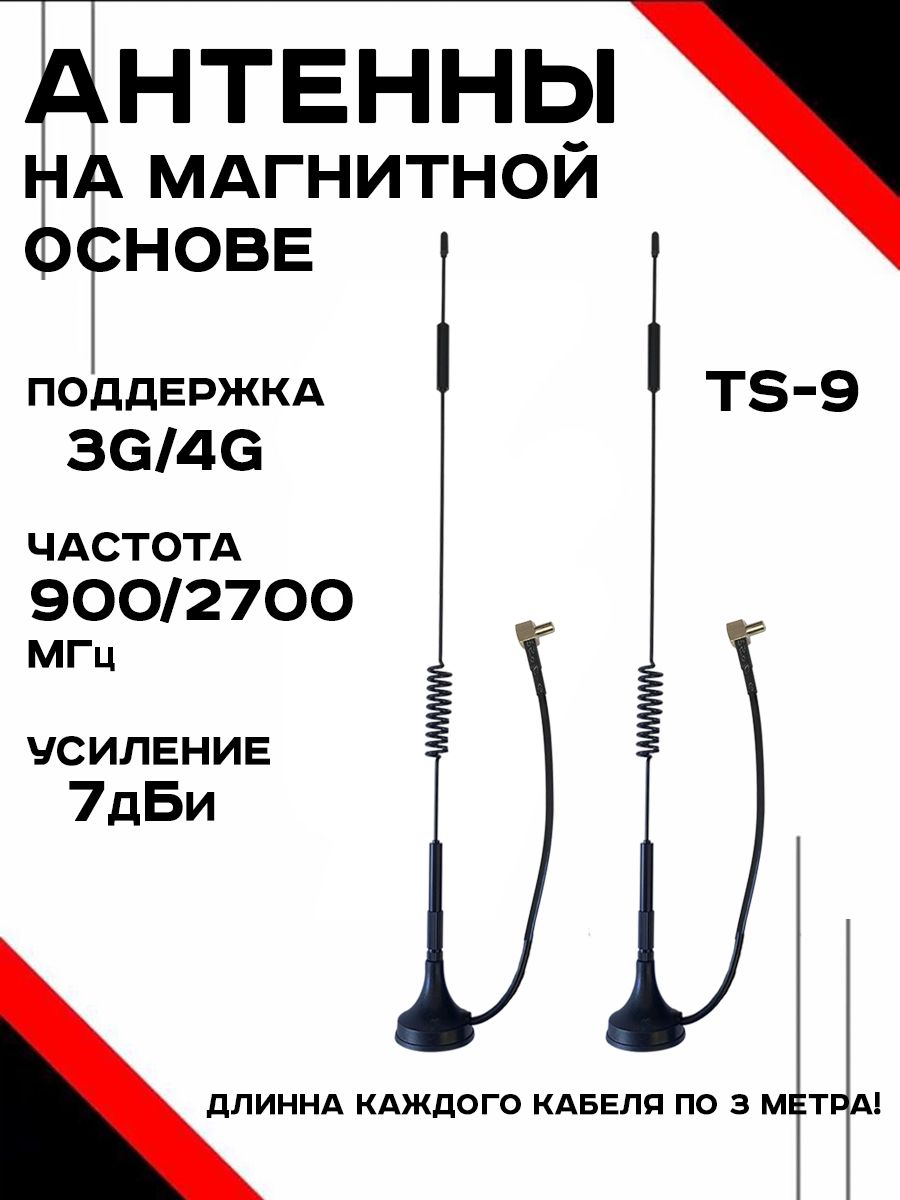 Антенны для модемов и роутеров с разъёмом TS9 3G/ 4G