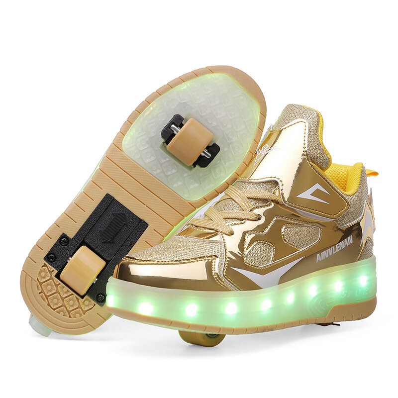 Emog aimoge производители коньки flash heywalk Обувь Взрослые коньки в наличии оптом 623 Золотое двойное колесо_27 ярдов