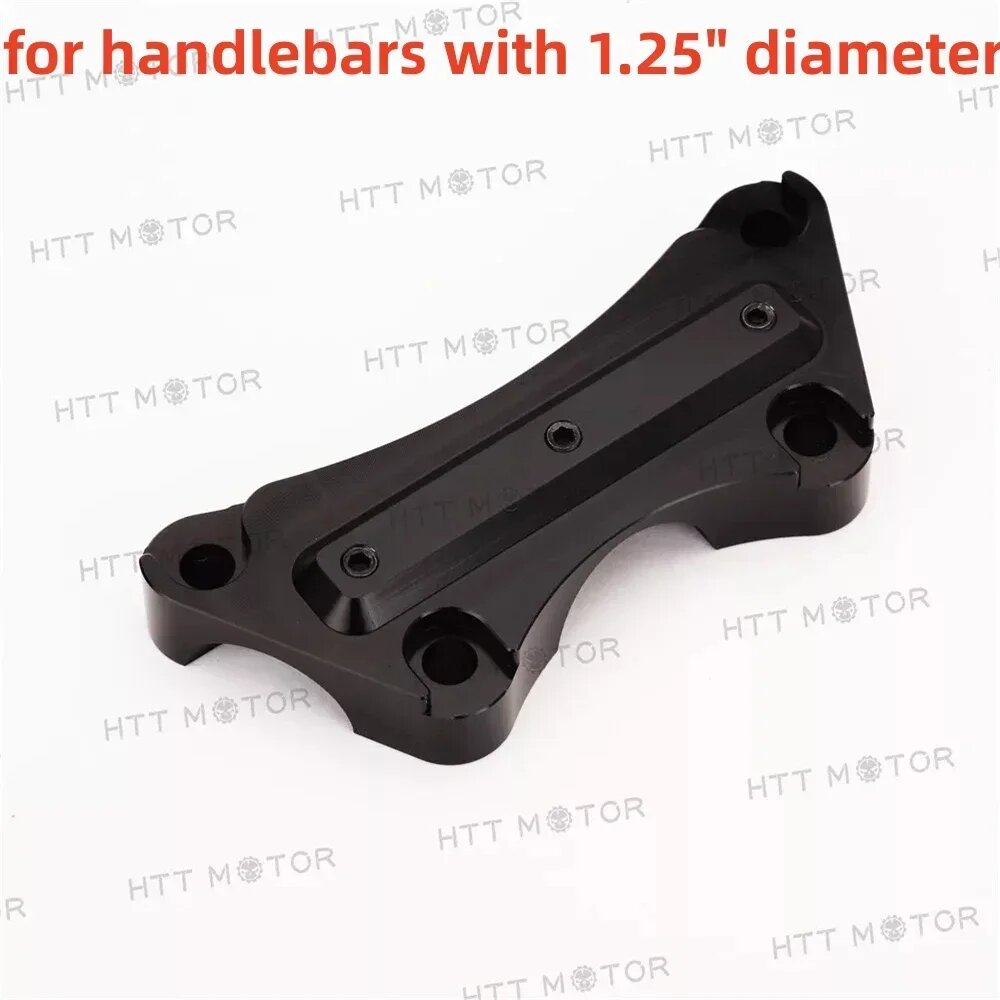 Зажим для подъема руля мотоцикла 1 "или 1,25" для Harley Davidson Touring Черный, XH2700-064-1.25-BK