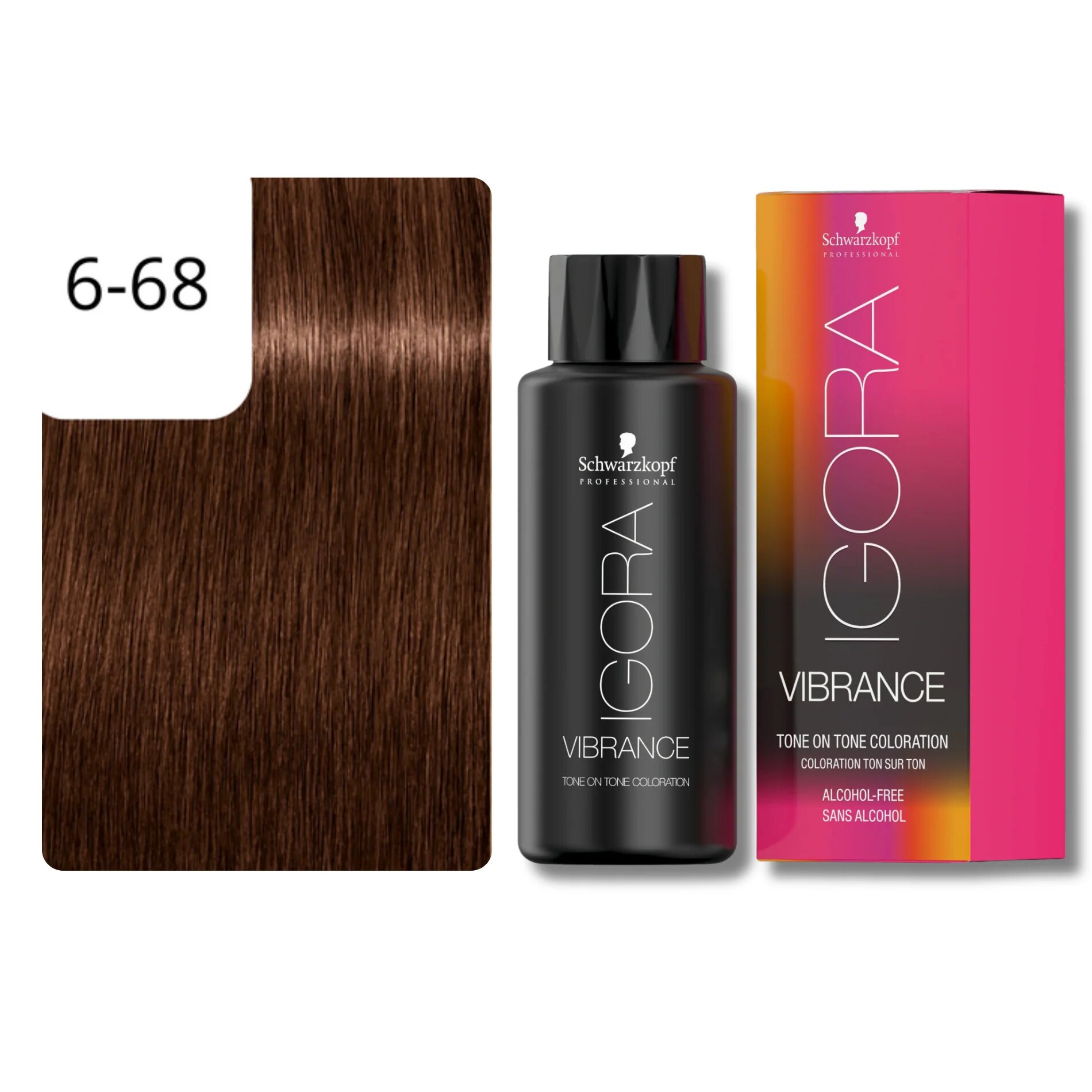 Schwarzkopf IGORA Vibrance 6-68 Темно-русый шоколадно-красный Краска для волос 60мл