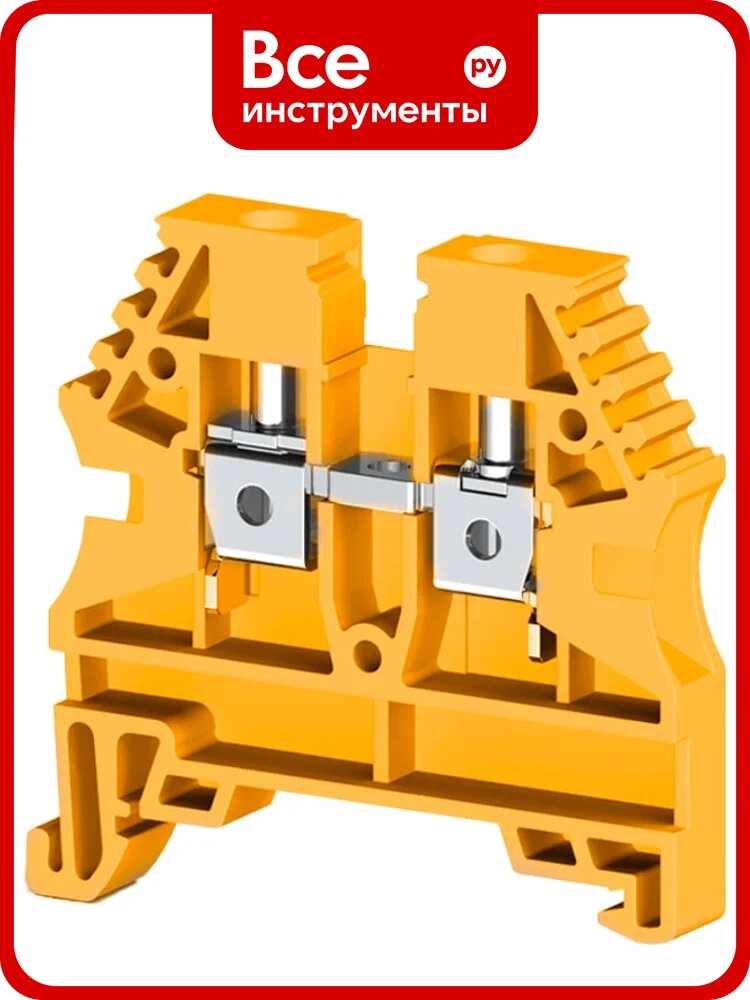 Клеммник на DIN-рейку Klemsan 4мм. кв, желтый, AVK4(RP) 80 шт. 0.0.0.3.304133RP