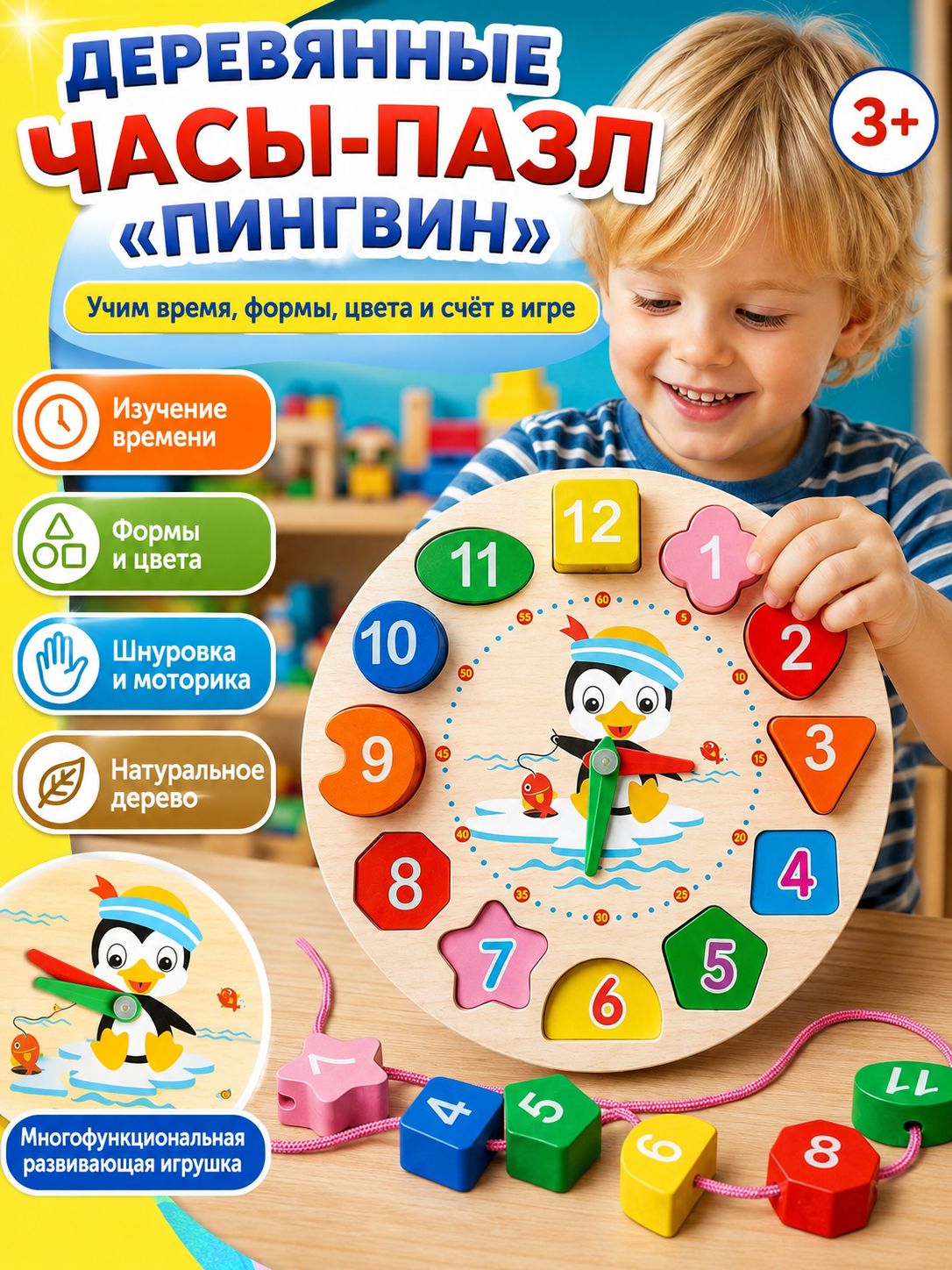 Сортер для малышей, шнуровка для малышей, развивающая игрушка от 3 лет, монтессори для мальчиков и девочек