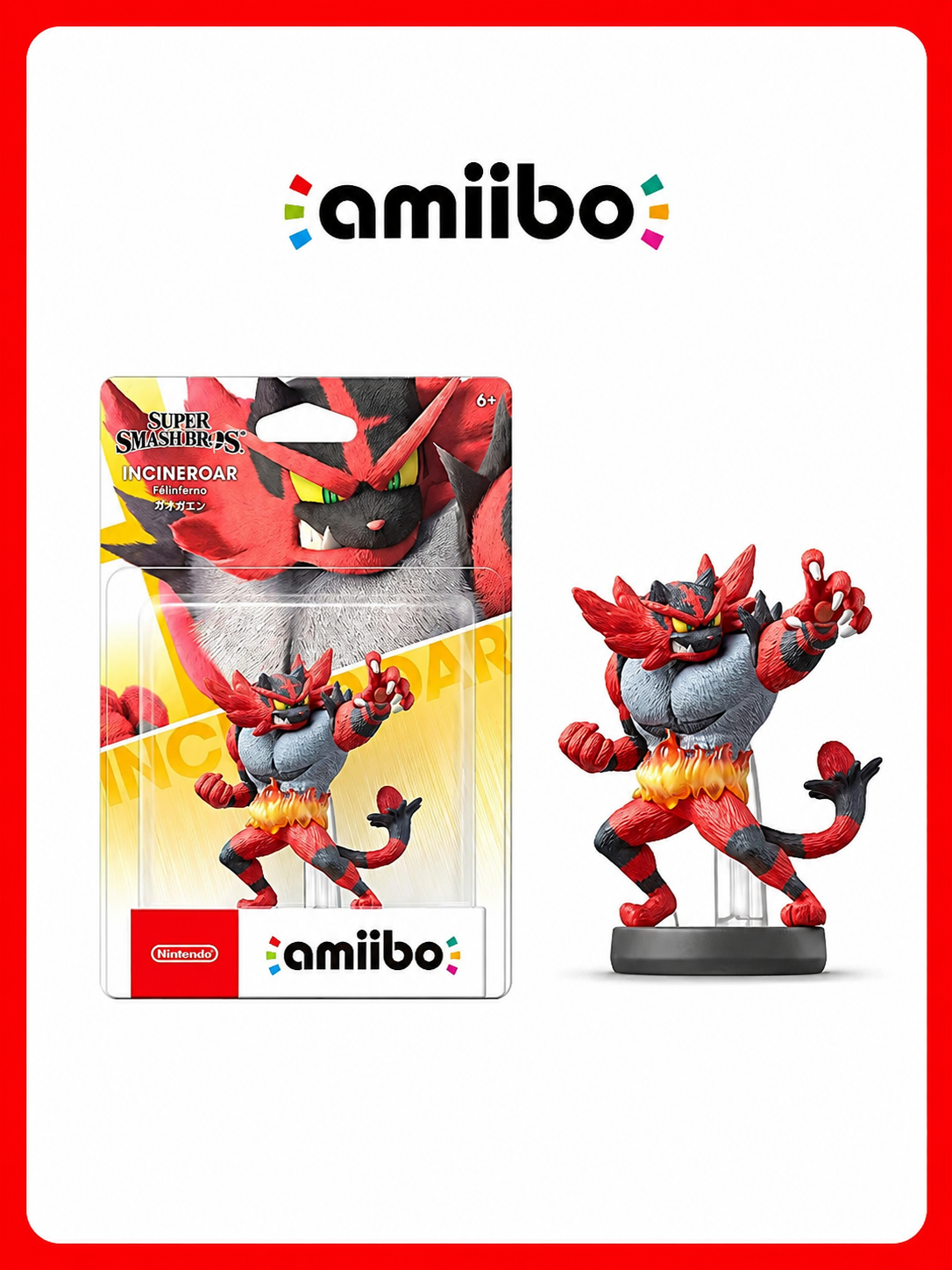 Nintendo amiibo Фигурка Инсинероар / Incineroar (Pokemon Collection) Asian Version ARTSWIFT
