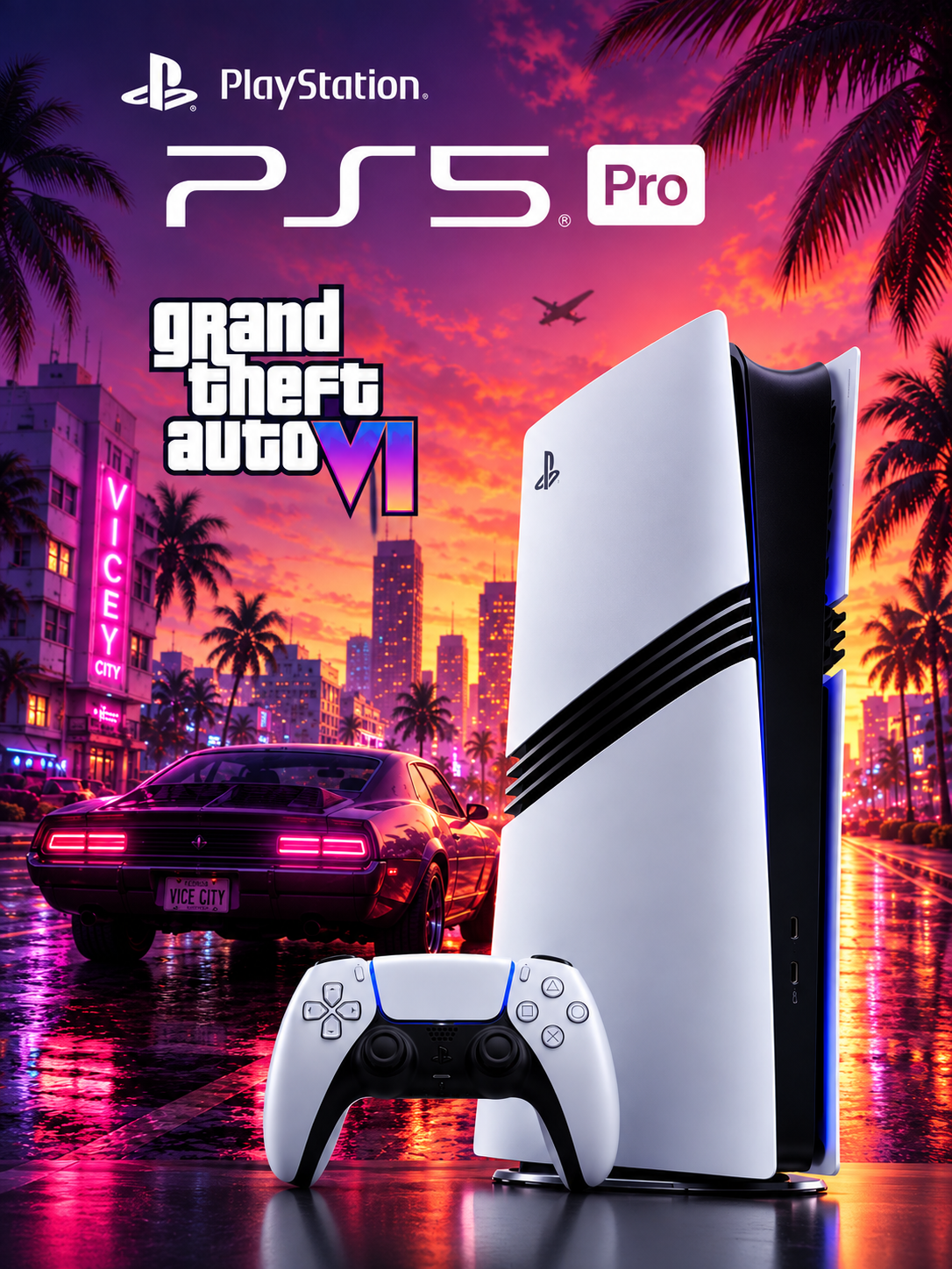 Игровая приставка Sony PlayStation 5 Pro, 2TB SSD, геймпад DualSense