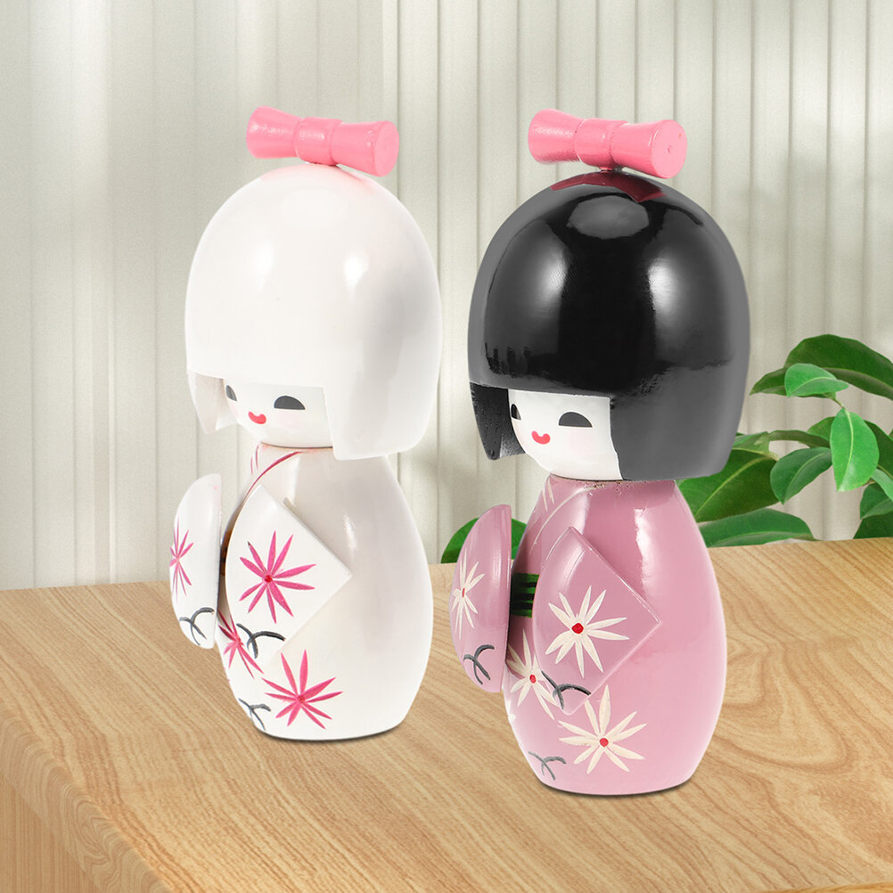 Кукла В Японском Кимоно Адorable Doll Настольное Украшение Размер 13.50X6.00X6.00CM